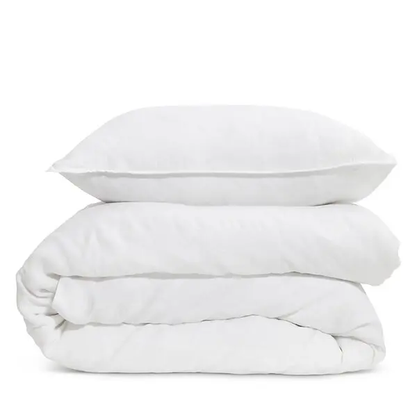 POM POM AT HOME Parker Linen Duvet Set, Queen - White
