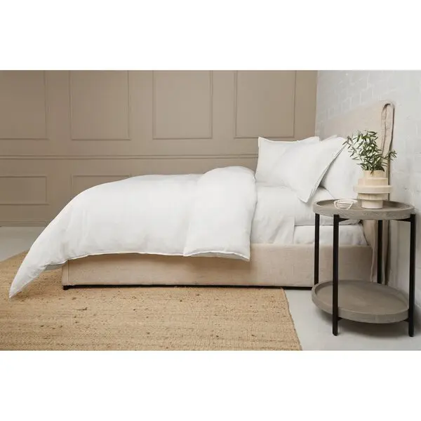 POM POM AT HOME Parker Linen Duvet Set, Queen - White