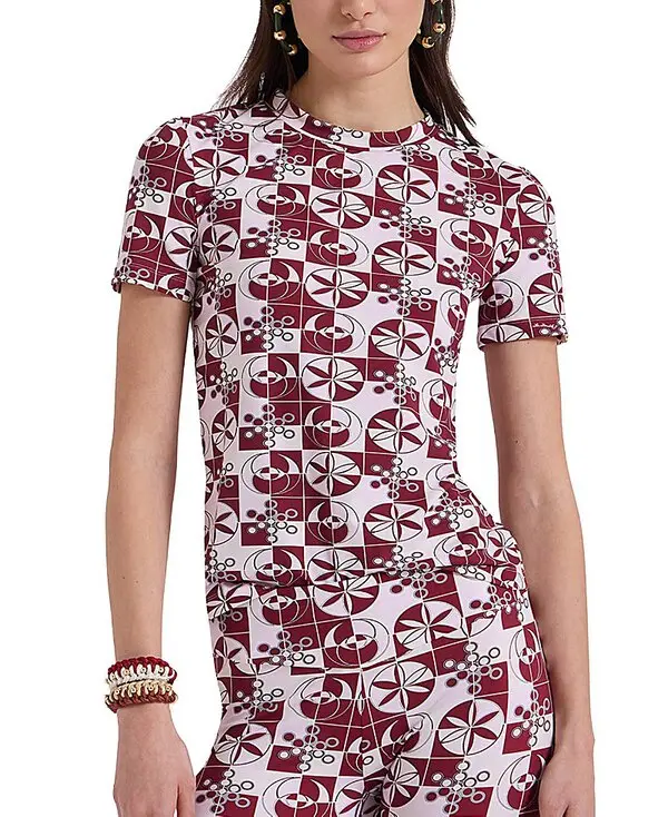 La DoubleJ Jazzercize Geometric Print T-shirt