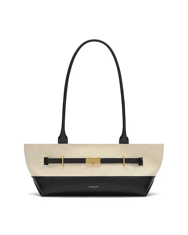 DEMELLIER New York Leather Shoulder Bag - White/black