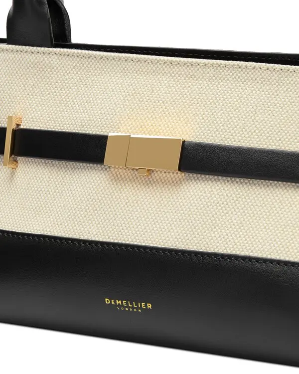 DEMELLIER New York Leather Shoulder Bag - White/black