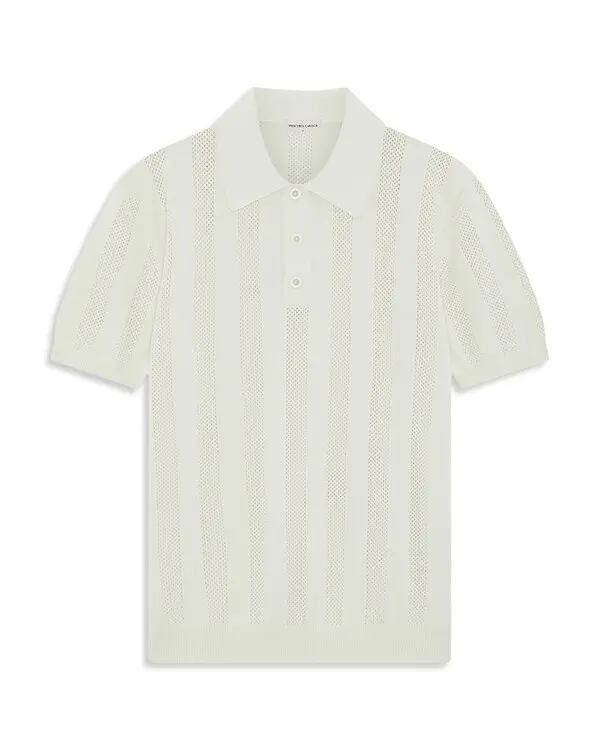 Frescobol Carioca Vidal Perforated Stripe Polo Shirt