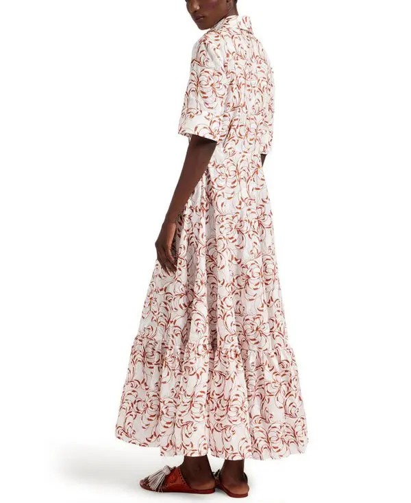 La DoubleJ San Pietro Printed Maxi Dress - Fern White
