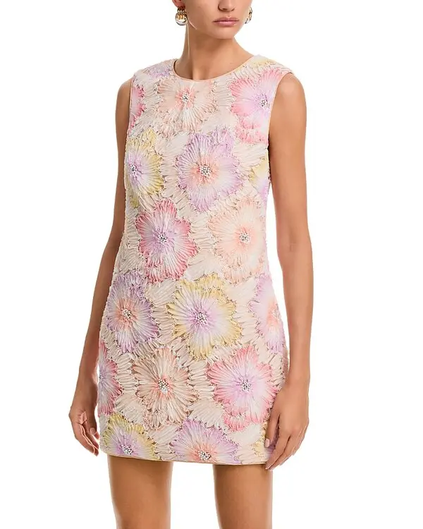 MILLY Ivette Floral Embroidered Dress - Rainbow Multi