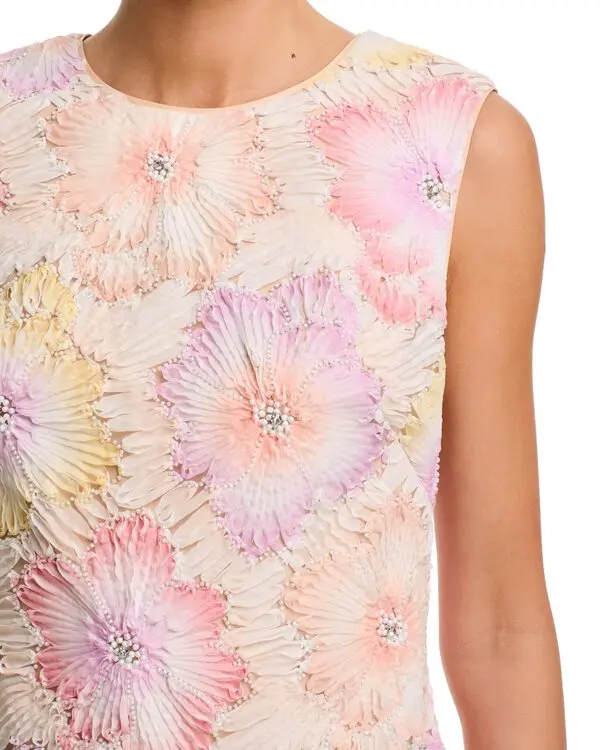 MILLY Ivette Floral Embroidered Dress - Rainbow Multi