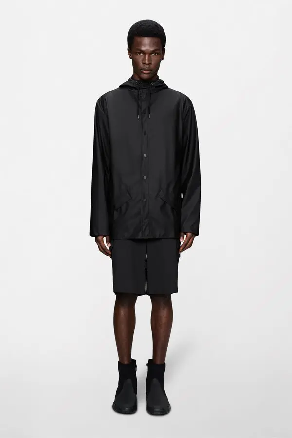 Rains Waterproof Pu Jacket - Black