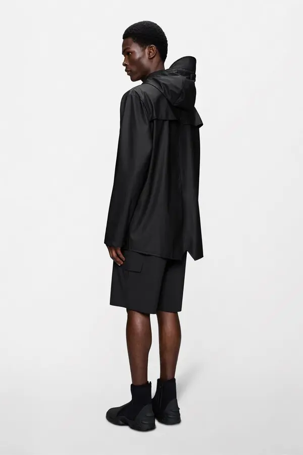 Rains Waterproof Pu Jacket - Black