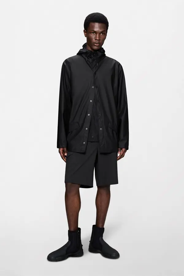 Rains Waterproof Pu Jacket - Black