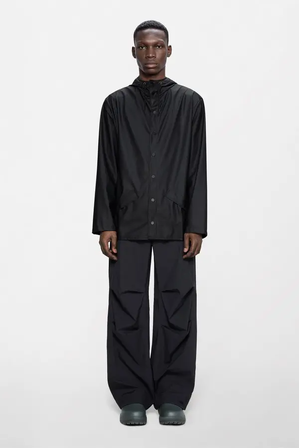 Rains Waterproof Pu Jacket - Black
