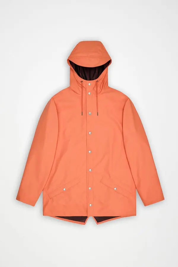 Rains Waterproof Pu Jacket - Ember Orange