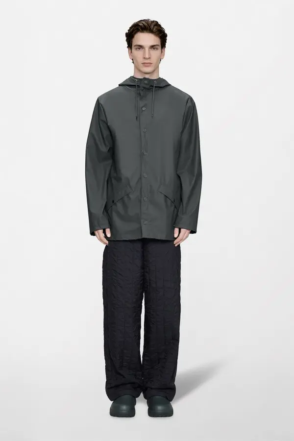 Rains Waterproof Pu Jacket - Grey