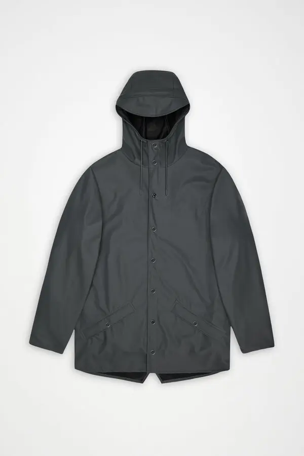 Rains Waterproof Pu Jacket - Grey