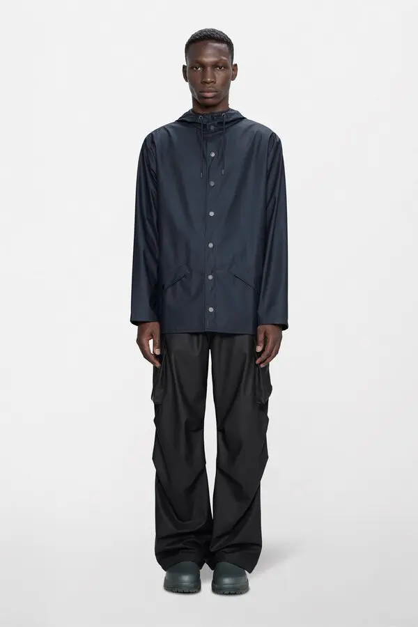 Rains Waterproof Pu Jacket - Navy