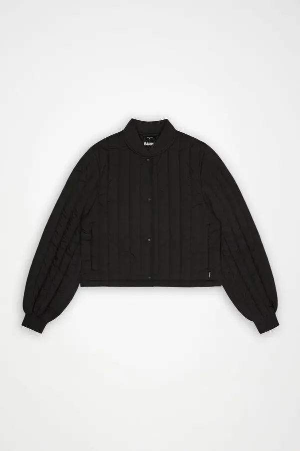 Rains Quilted Bomber Jacket - Black