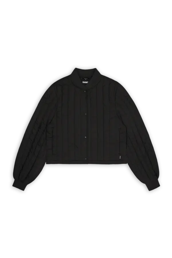 Rains Quilted Bomber Jacket - Black