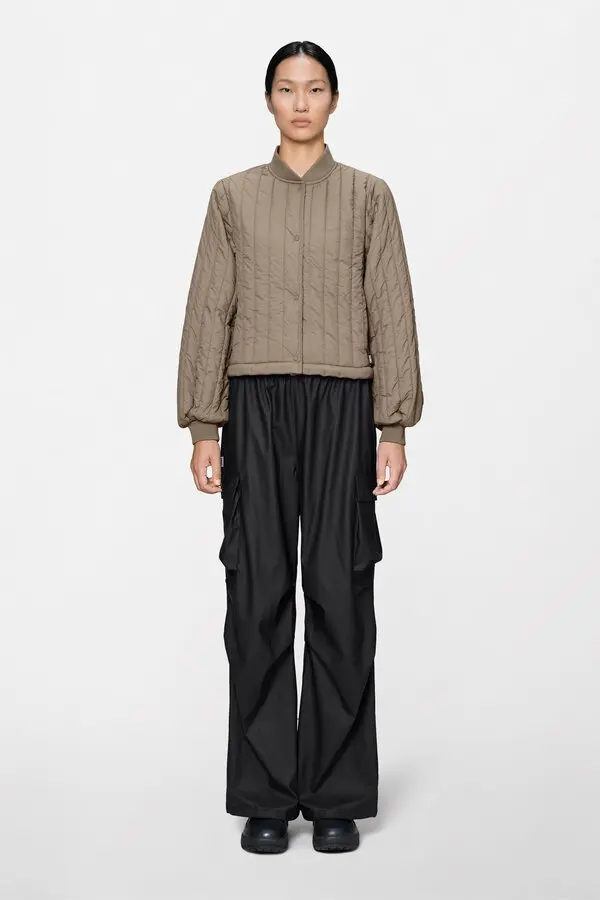 Rains Banja Liner Bomber W Jacket - Cinder
