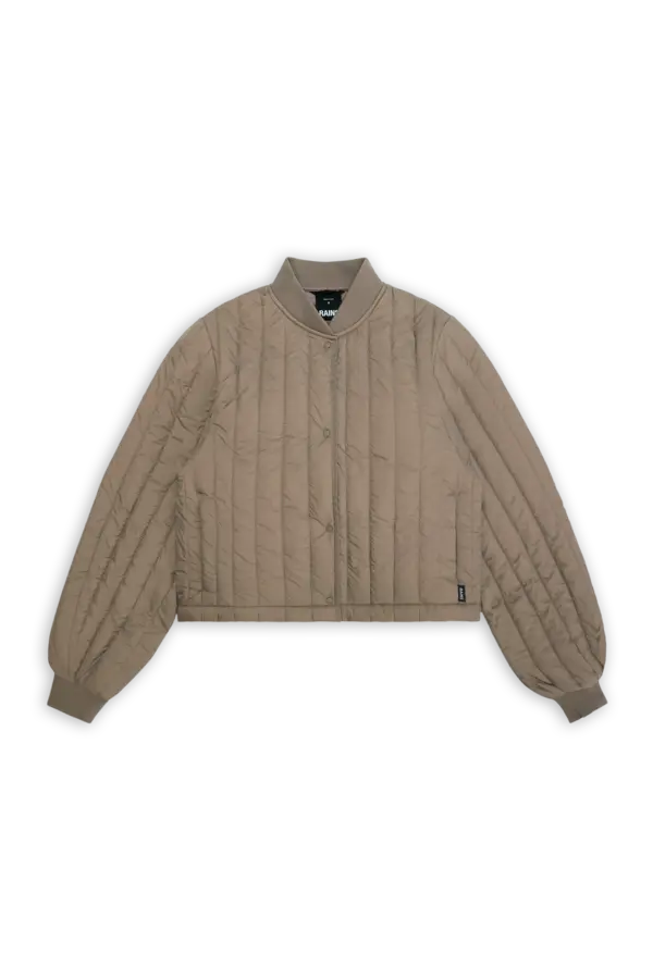 Rains Quilted Bomber Jacket - Cinder
