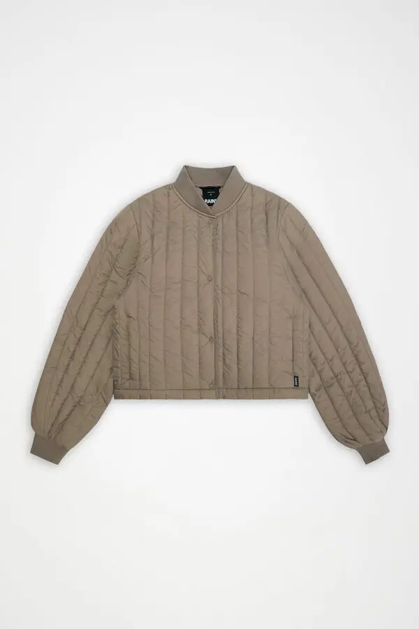 Rains Quilted Bomber Jacket - Cinder
