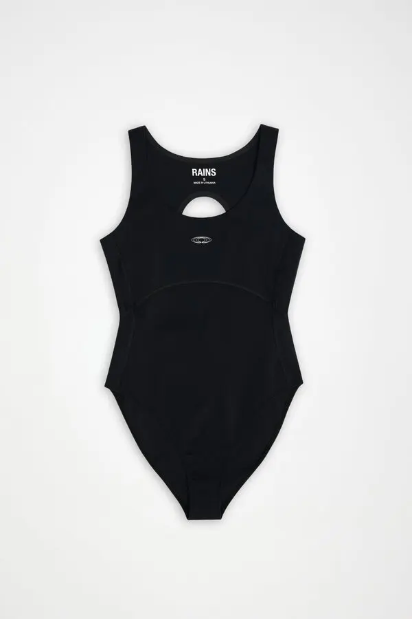 Rains One Piece Swimsuit With Cut-out Detail - Black