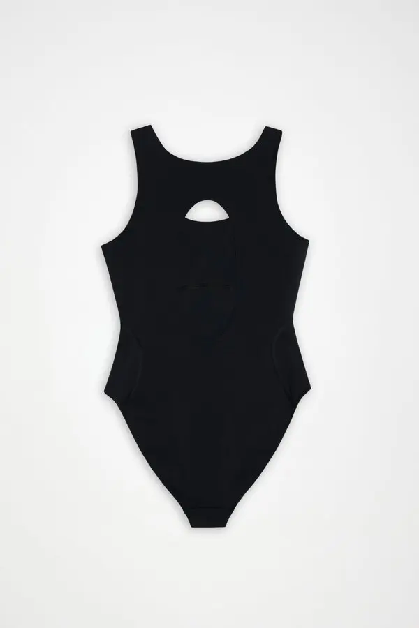 Rains One Piece Swimsuit With Cut-out Detail - Black