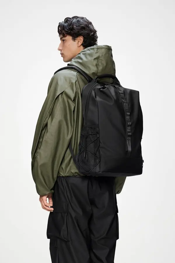 Rains Trail Clip Front Backpack - Black