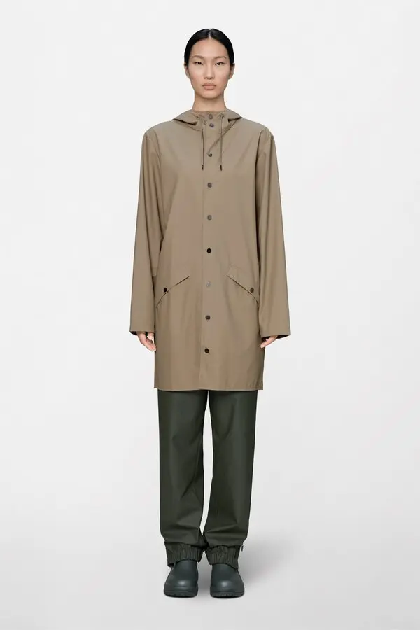 Rains Long Jacket Waterproof Rainwear - Beige