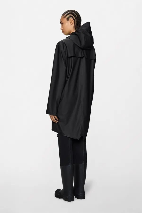 Rains Long Jacket Waterproof Rainwear - Black