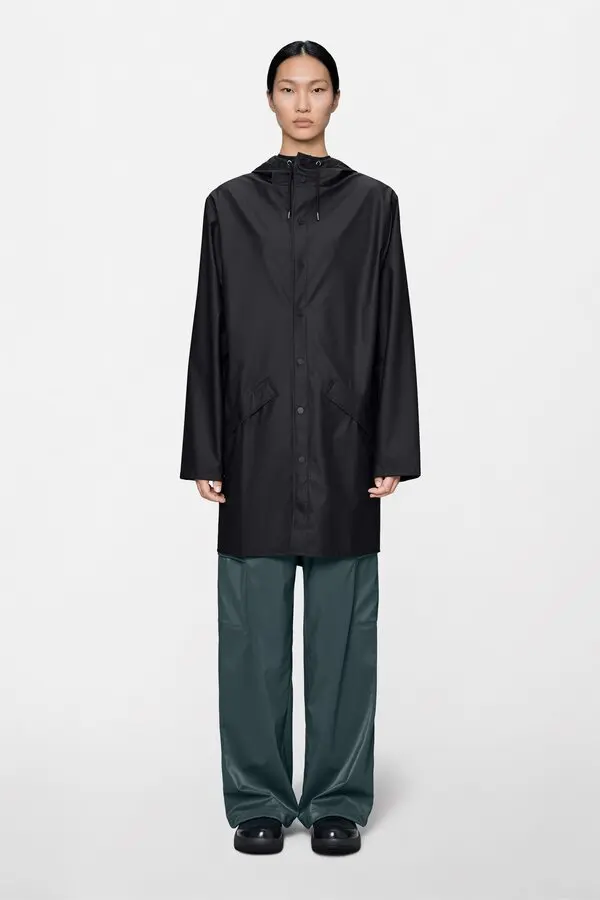 Rains Long Jacket - Black