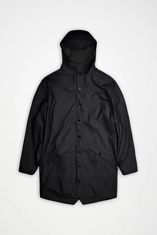 Rains Long Jacket Waterproof Rainwear - Black