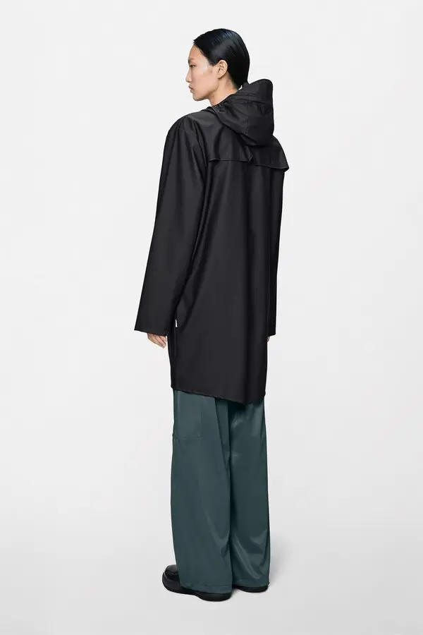 Rains Long Jacket Waterproof Rainwear - Black