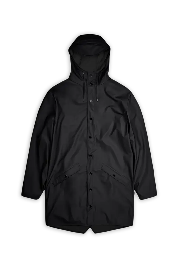 Rains Long Jacket Waterproof Rainwear - Black