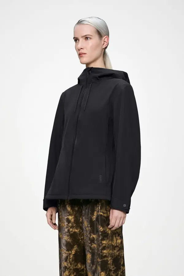 Rains Suva Softshell W Jacket Waterproof Zip-up With Drawstring Hem