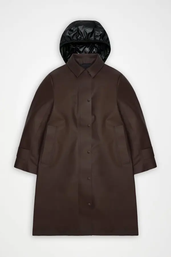 Rains Nara Long W Jacket - Bark