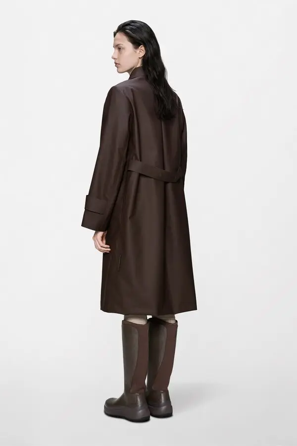 Rains Nara Long W Jacket - Bark