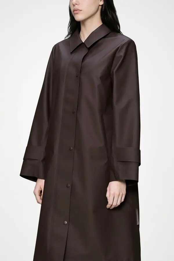 Rains Nara Long W Jacket - Bark