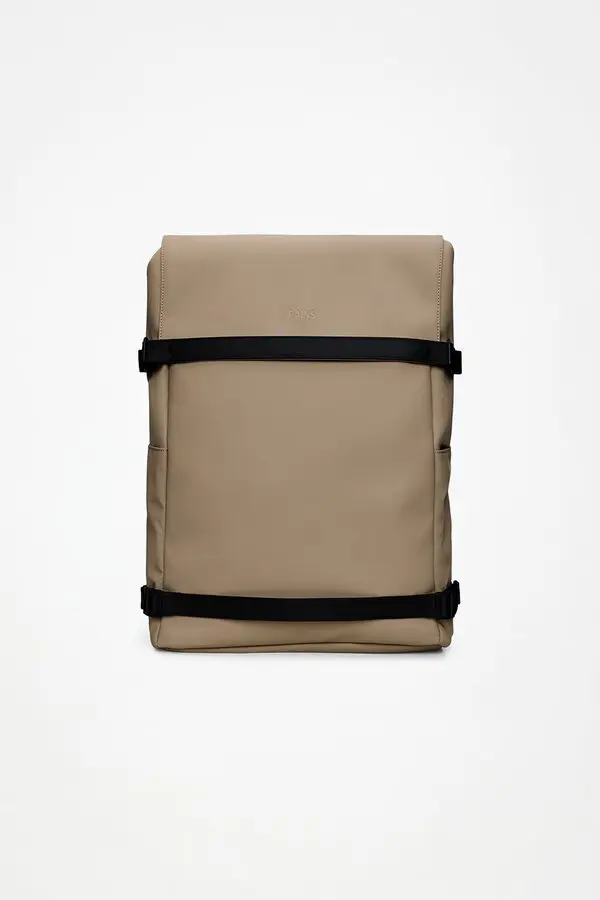 Rains Otg Backpack With Padded Laptop Sleeve And Detachable Pouch - Beige