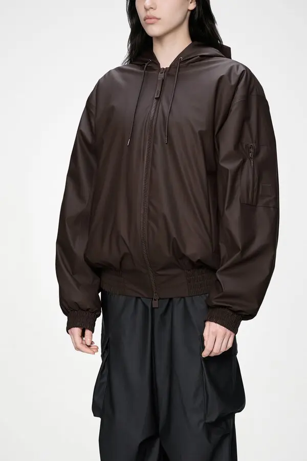 Rains Lohja Insulated Bomber Jacket - Bark