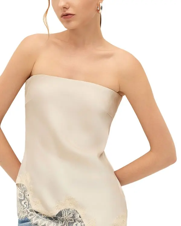 ELODIE THE LABEL Lacey Strapless Top