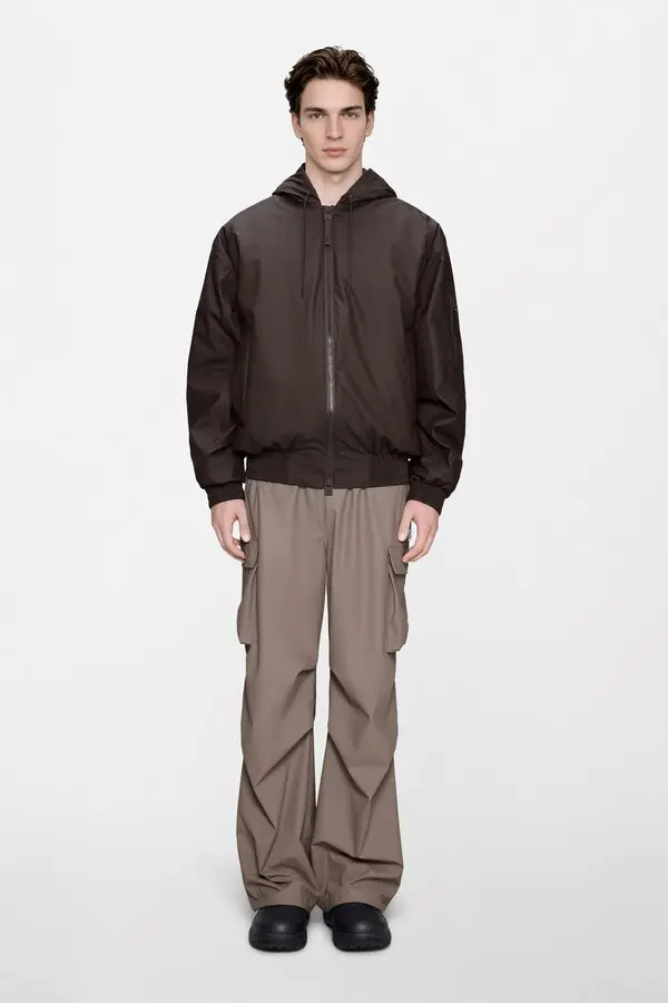 Rains Lohja Insulated Bomber Jacket - Bark