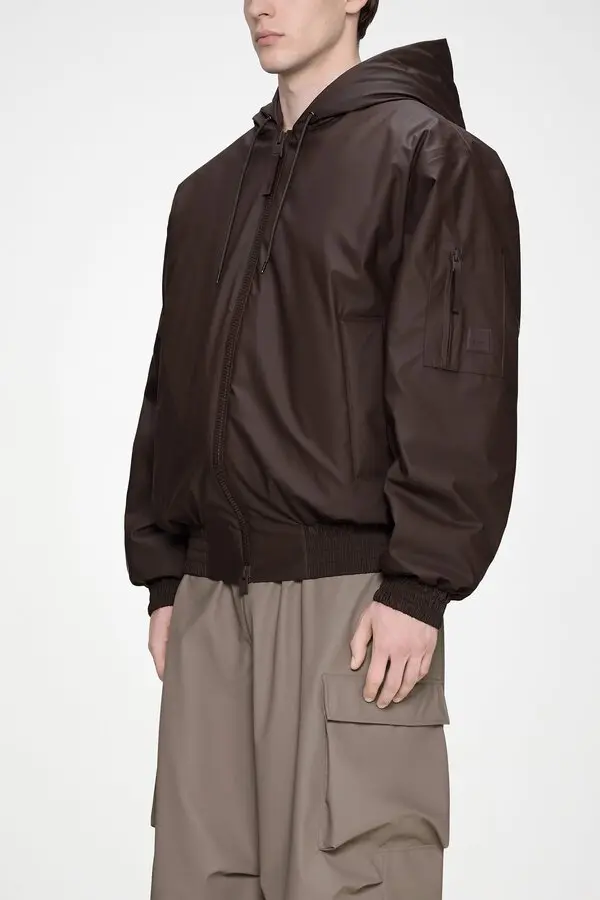 Rains Lohja Insulated Bomber Jacket - Bark