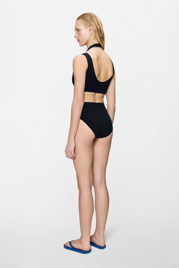 Rains High-waisted Swim Bikini Bottoms - Black