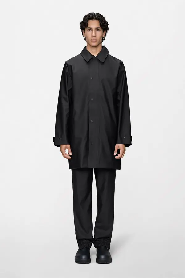 Rains Nara Long Jacket - Black