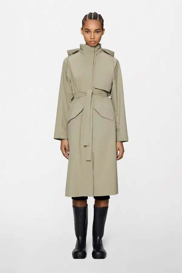 Rains Suva Hardshell W Coat - Beige