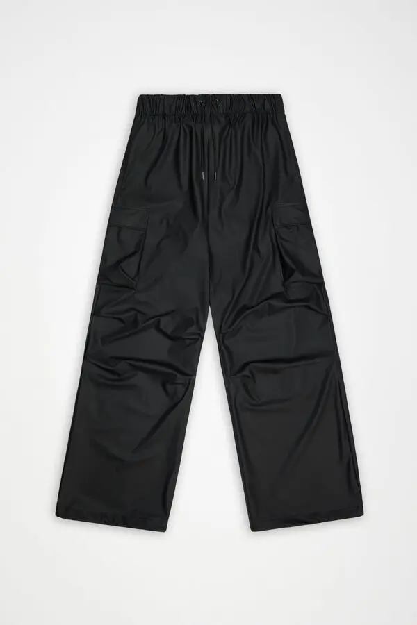 Rains Wide-leg Pocket Rain Pants - Black