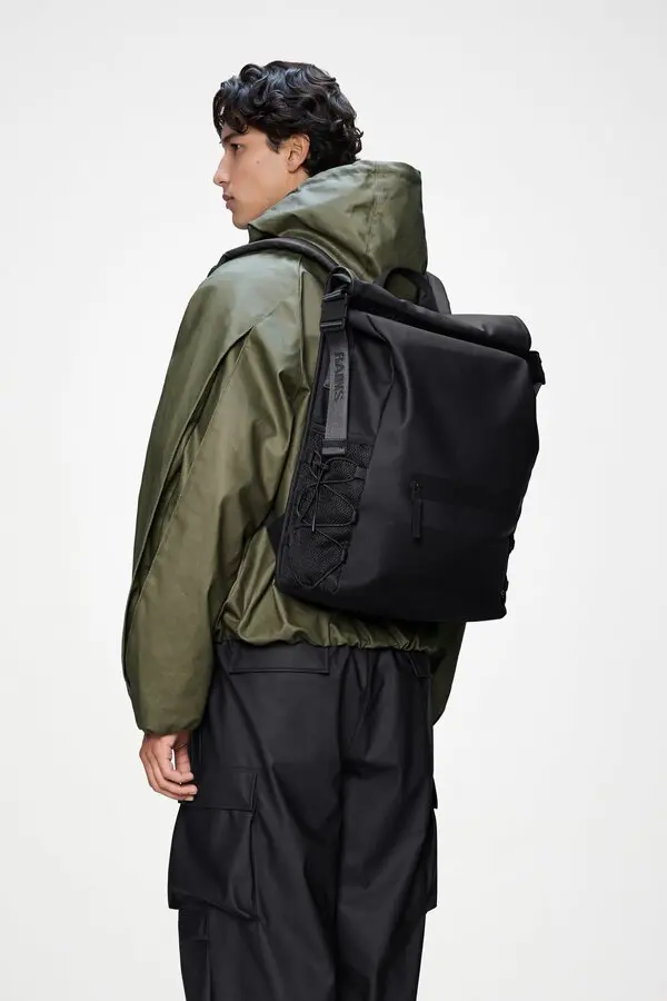 Rains Trail Mountaineer Rolltop Backpack - Black
