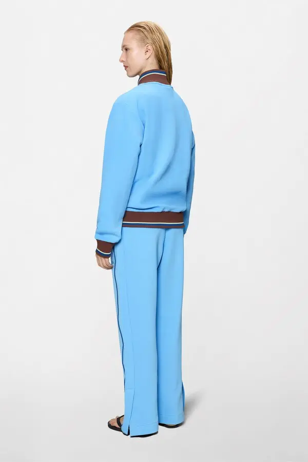 Rains Downtime Track Top Collegiate Style Zip-up With Contrast Piping