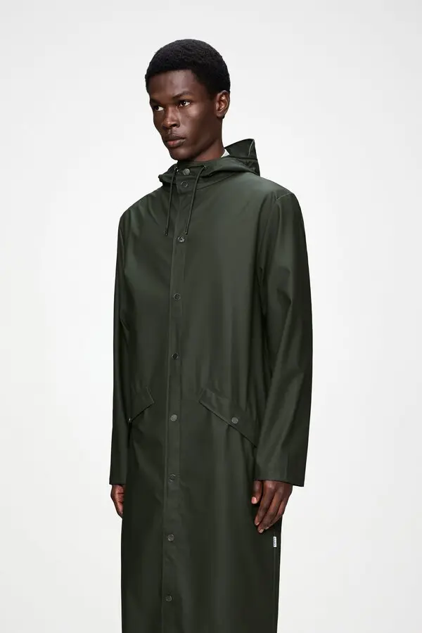 Rains Longer Jacket Waterproof Rainwear - Green