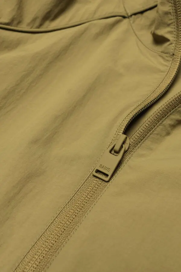 Rains Cooldown Track Top With Ruching Detail And Embroidery
