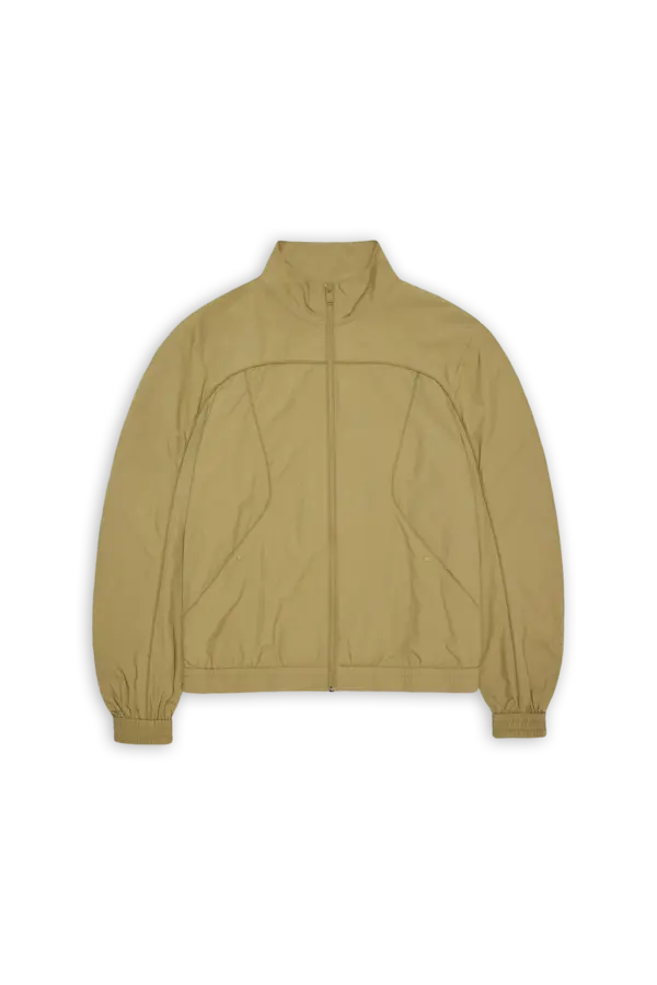 Rains Cooldown Track Top With Ruching Detail And Embroidery