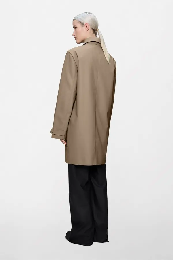 Rains Nara Long Jacket - Beige